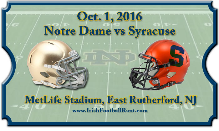 Notre Dame Fighting Irish vs Syracuse Orange Football Tickets | Oct. 1 ... Notre Dame Fighting Irish vs Syracuse Orange Football Tickets | Oct. 1 ...