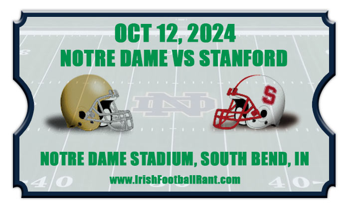 Notre Dame Fighting Irish Vs Stanford Cardinal Football Tickets 10 12 24
